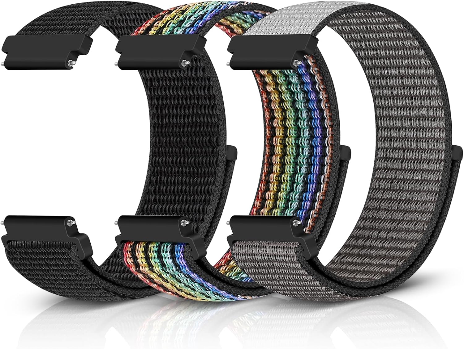 Amazon.com: Relting Sport Loop Nylon Band 16mm 18mm 19mm 20mm 22mm ...