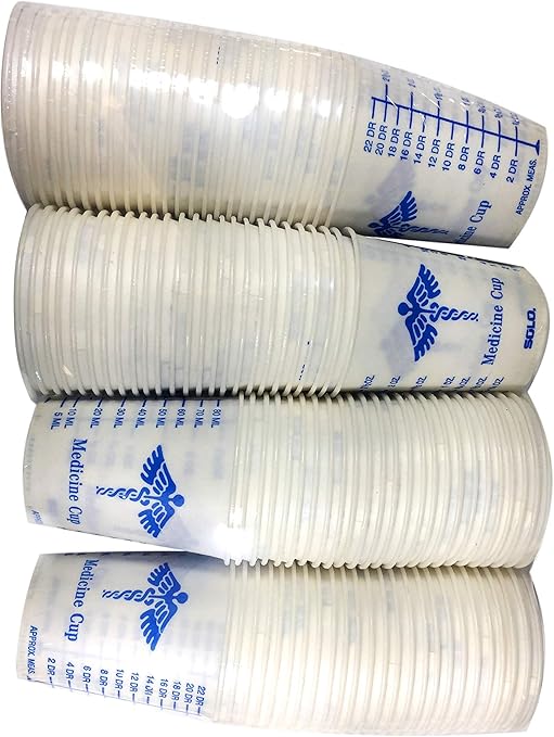 Amazon.com: 100 Graduated Medicine Paper Cups 3 oz for Epoxy Resin ...