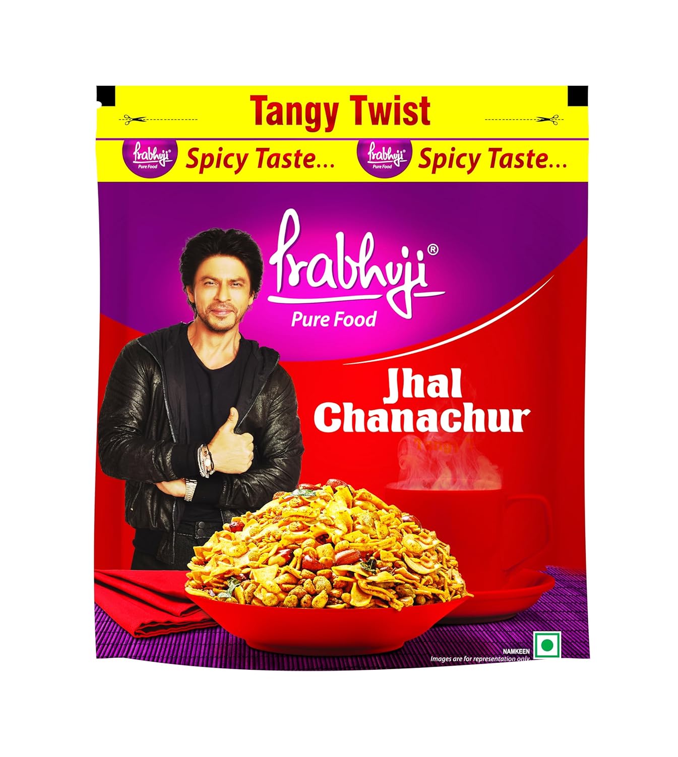 Prabhuji Pure Food Jhal Chanachur Tangy Twist Namkeen 900g | Spicy ...