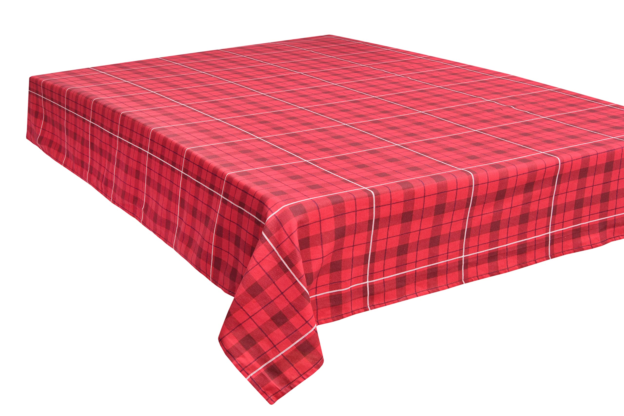Sleepdown Check Decorative Tablecloth 100% Cotton Half Panama Table ...