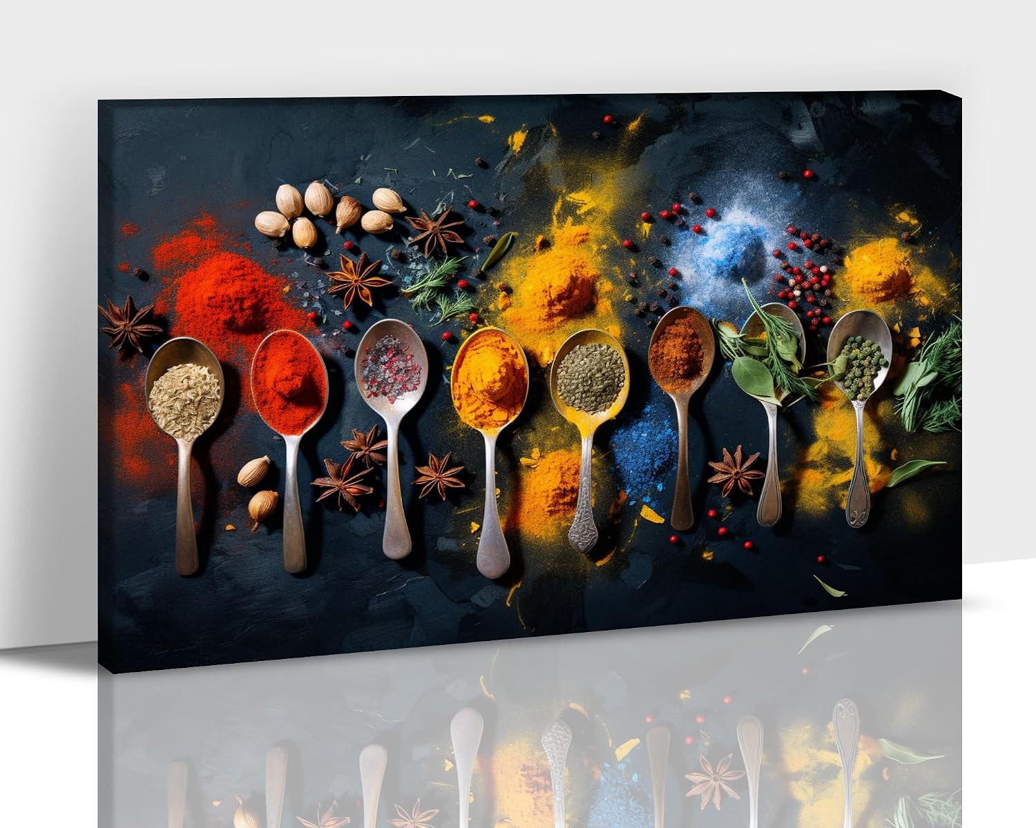 Amazon.com: Hzddty Kitchen Wall Decor - Colorful Cooking Spices on Each ...