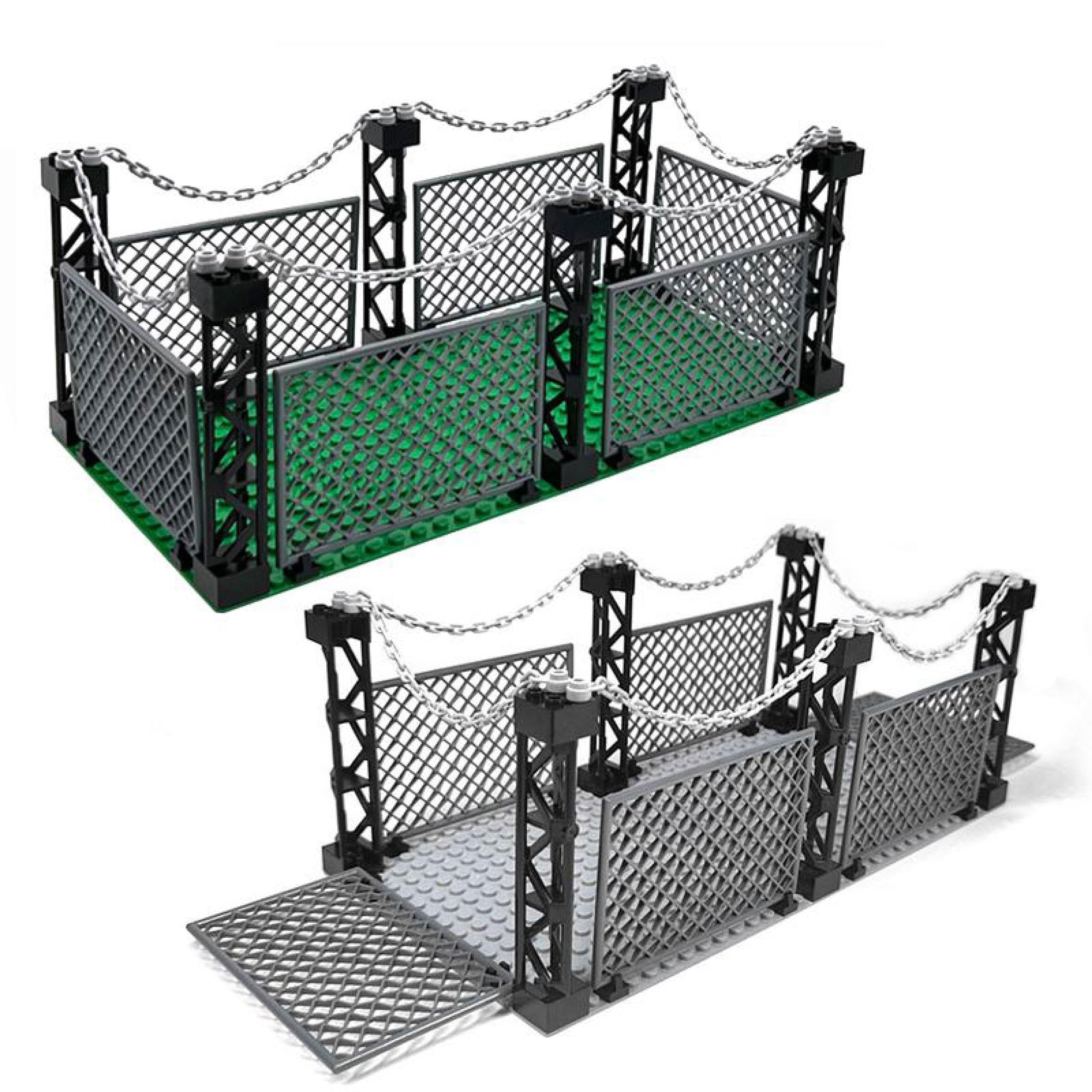 Amazon.com: Safety Guardrail,Closed Cage Building Blocks Set，Compatible ...