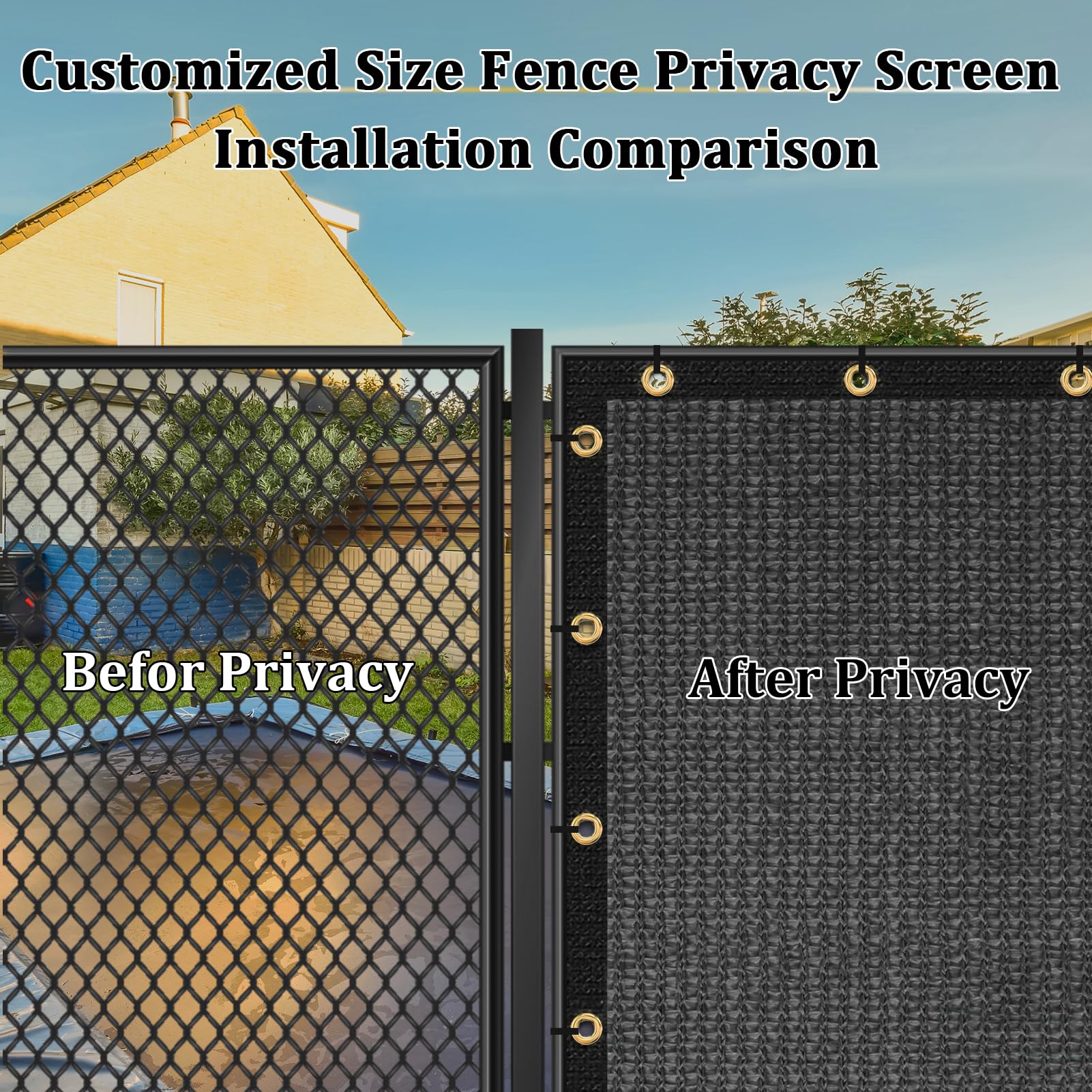 Snapklik.com : Shade&Beyond 8 X 50 Fence Privacy Screen Heavy Duty 170 ...