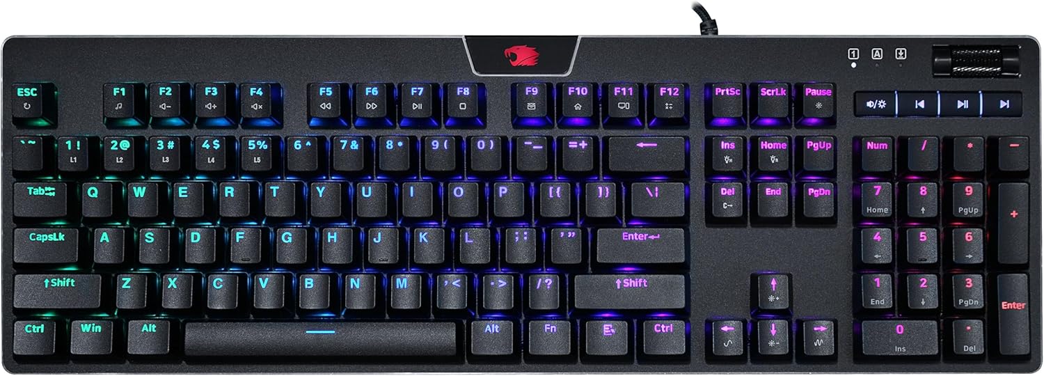 Amazon.com: iBUYPOWER MEK 4 Mechanical Gaming Keyboard - RGB LED Wired ...