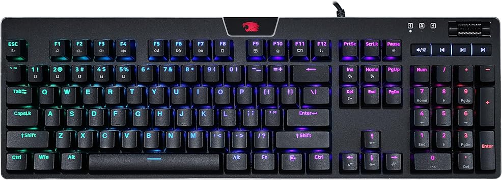 Amazon.com: iBUYPOWER MEK 4 Mechanical Gaming Keyboard - RGB LED Wired ...