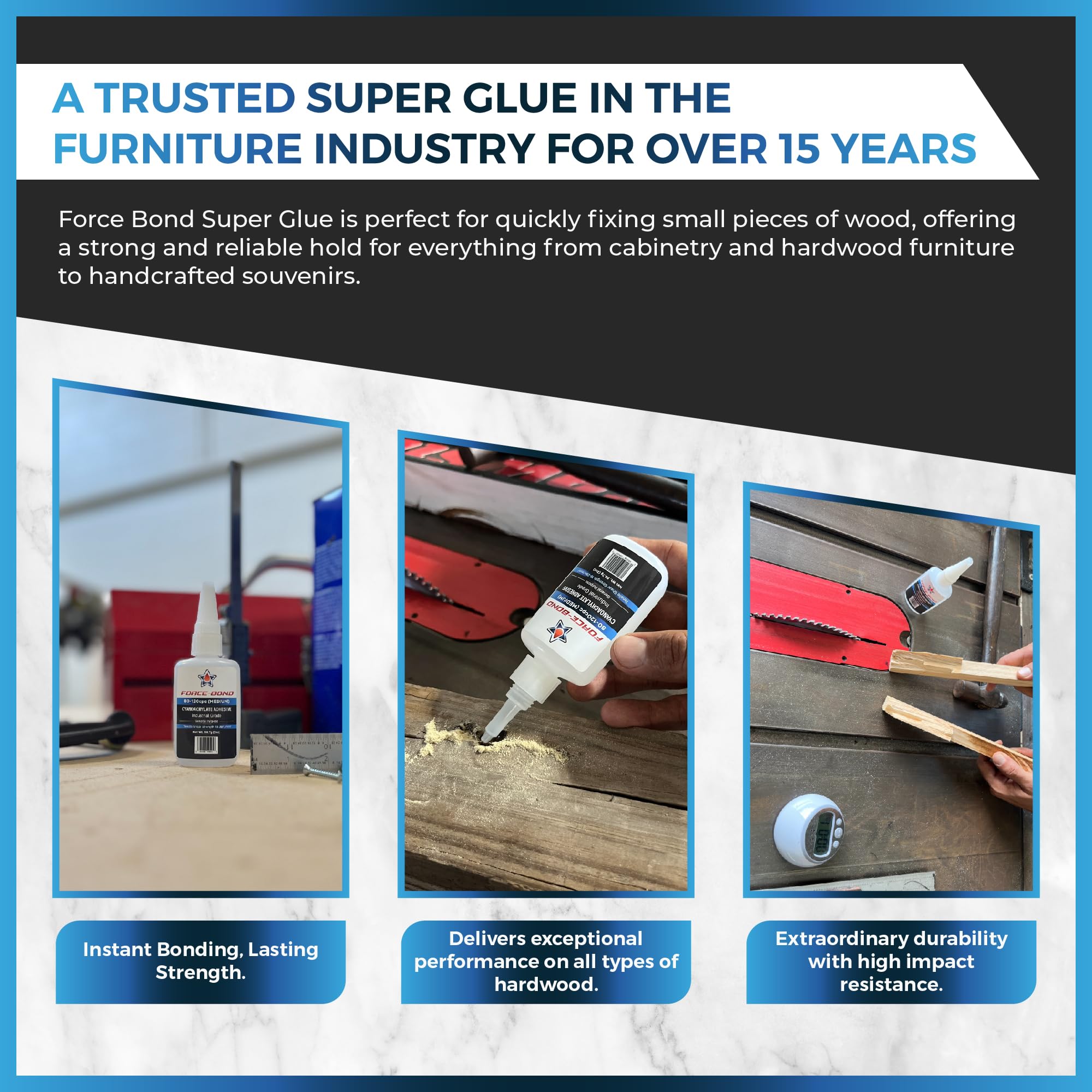 Snapklik.com : Force-Bond Industrial Super Glue Medium Viscosity Fast ...