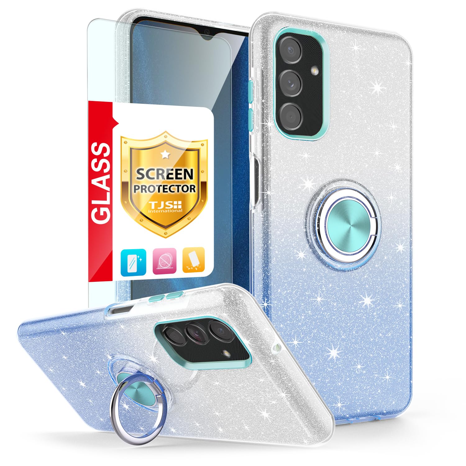 Amazon.com: TJS Compatible with Samsung Galaxy A15 5G Case, with ...