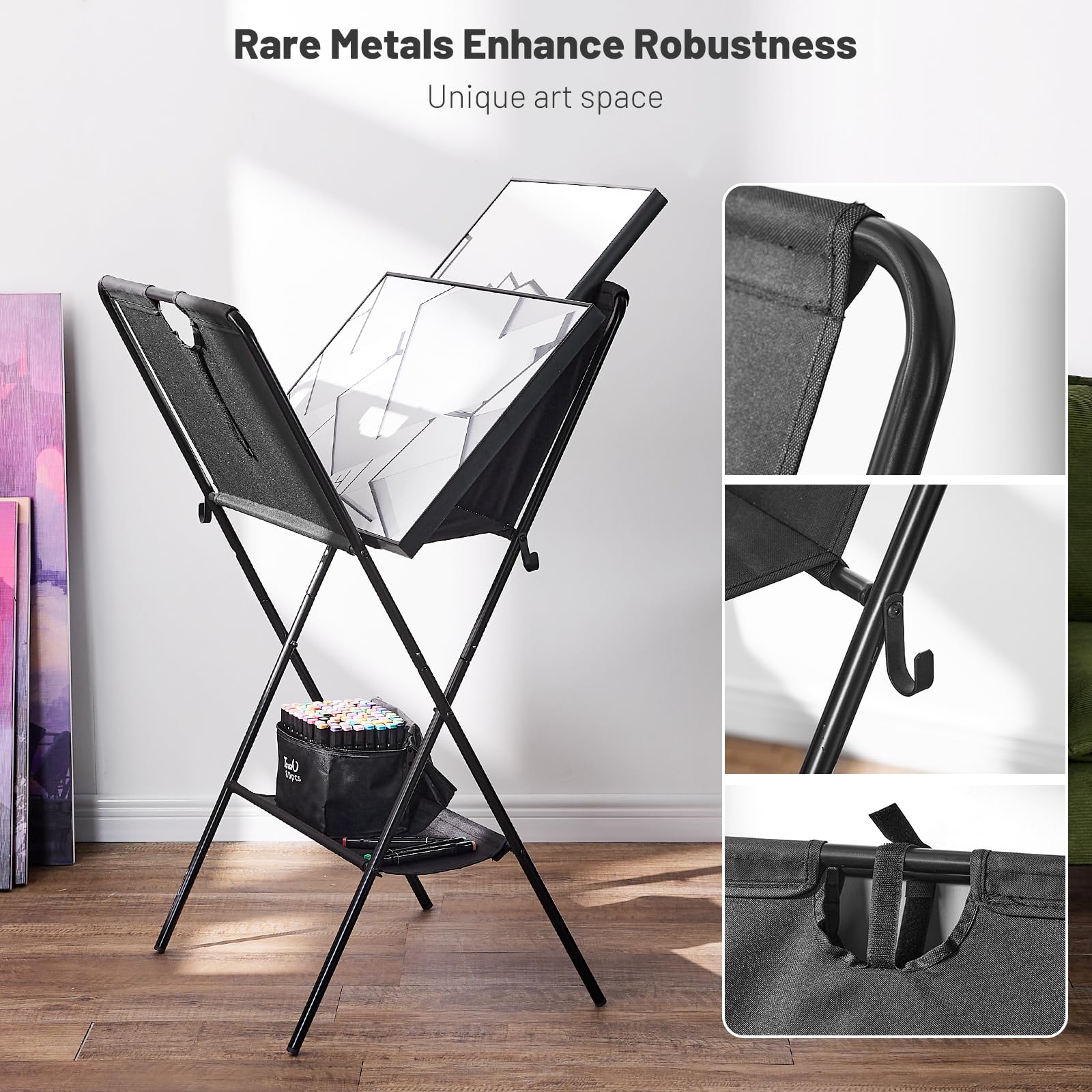 Snapklik.com : Two Tiers Art Drying Rack,Art Show Display Panels,Print ...