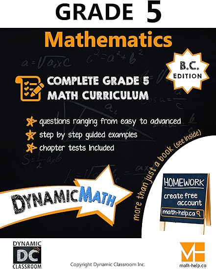 Dynamic Math Workbook - Complete Grade 5 Mathematics Curriculum (BC ...