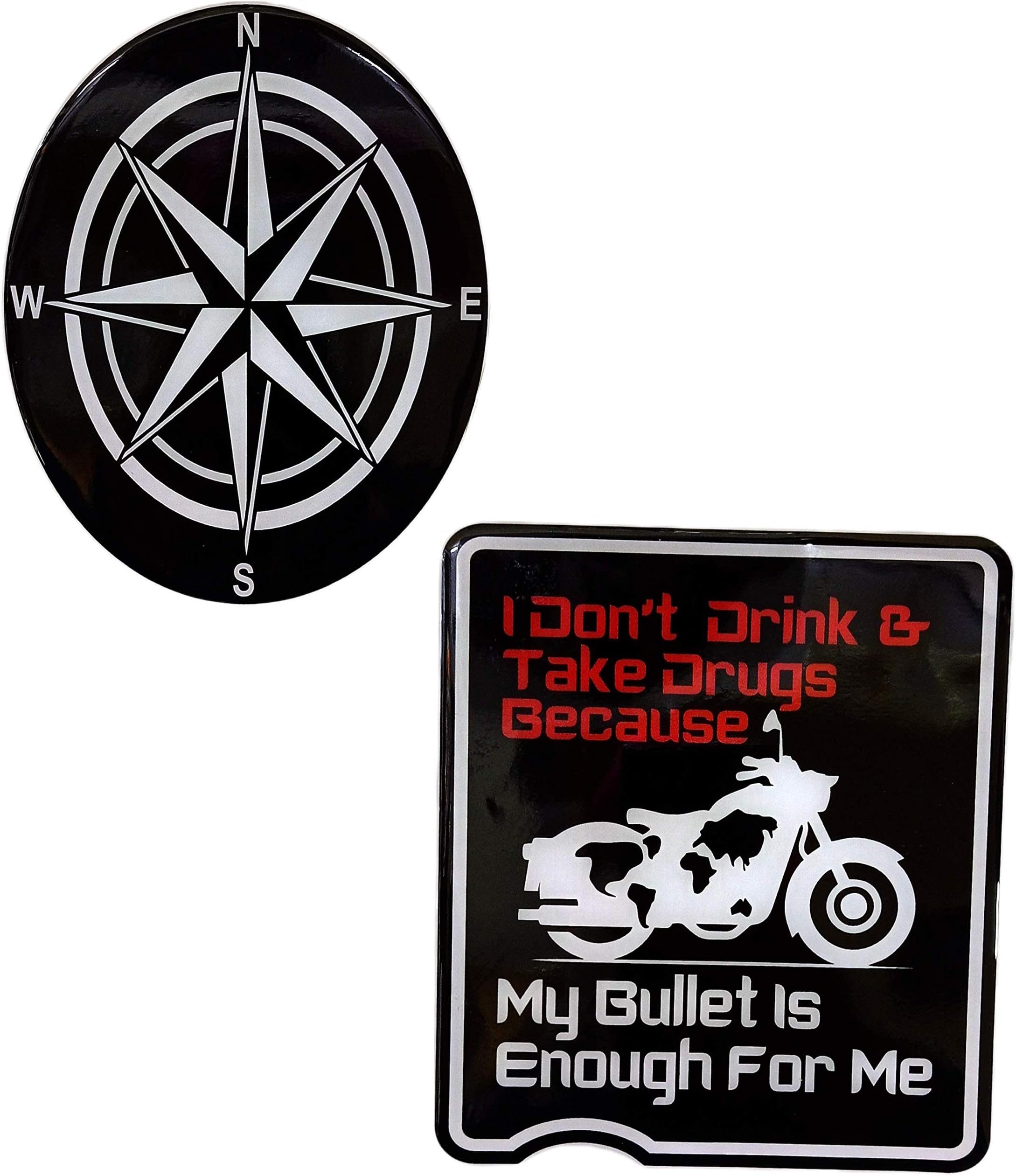 Detachi 3D Emboss Tool Box & Battery Cover Bike Sticker Compatible with ...