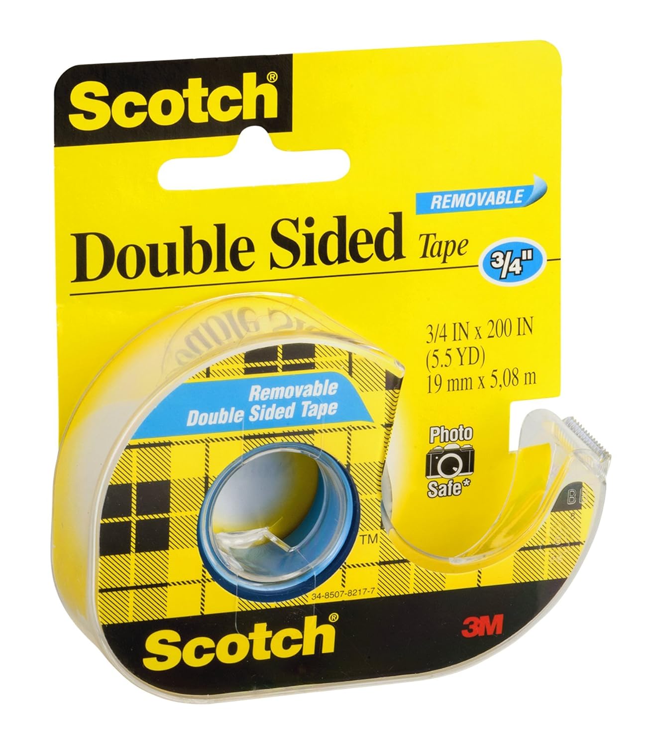 Amazon.com: 3M 238 3/4" x 200" Scotch Double Sided Removable Tape ...