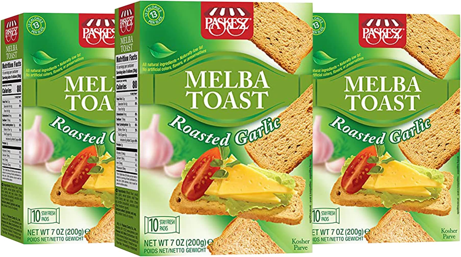 Amazon.com: Old London Melba Snacks, Roasted Garlic, 5.25 Ounce (Pack ...