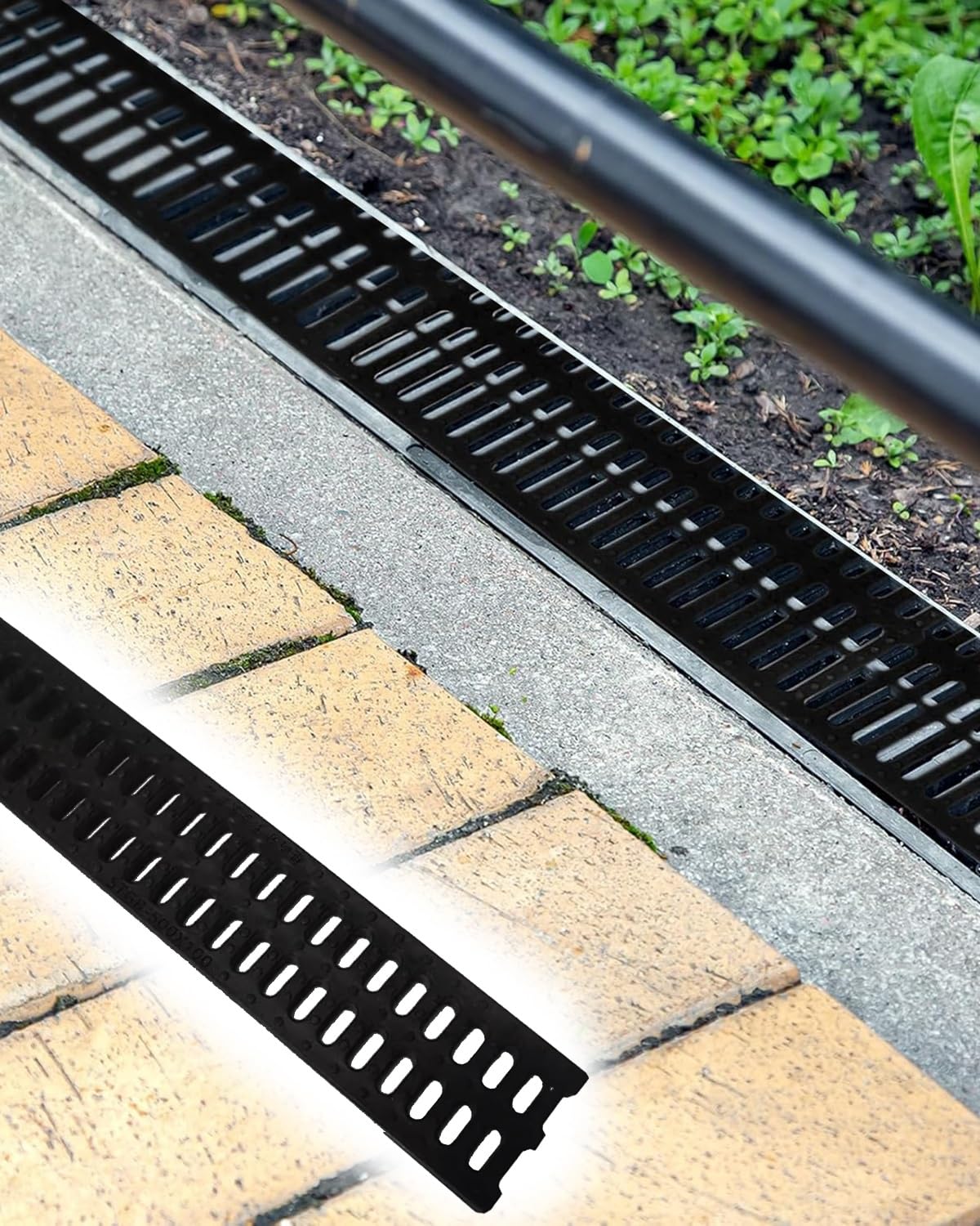 Buy ENHEN 4 Inch Width Trench Drain System, Narrow Channel Drain Covers ...