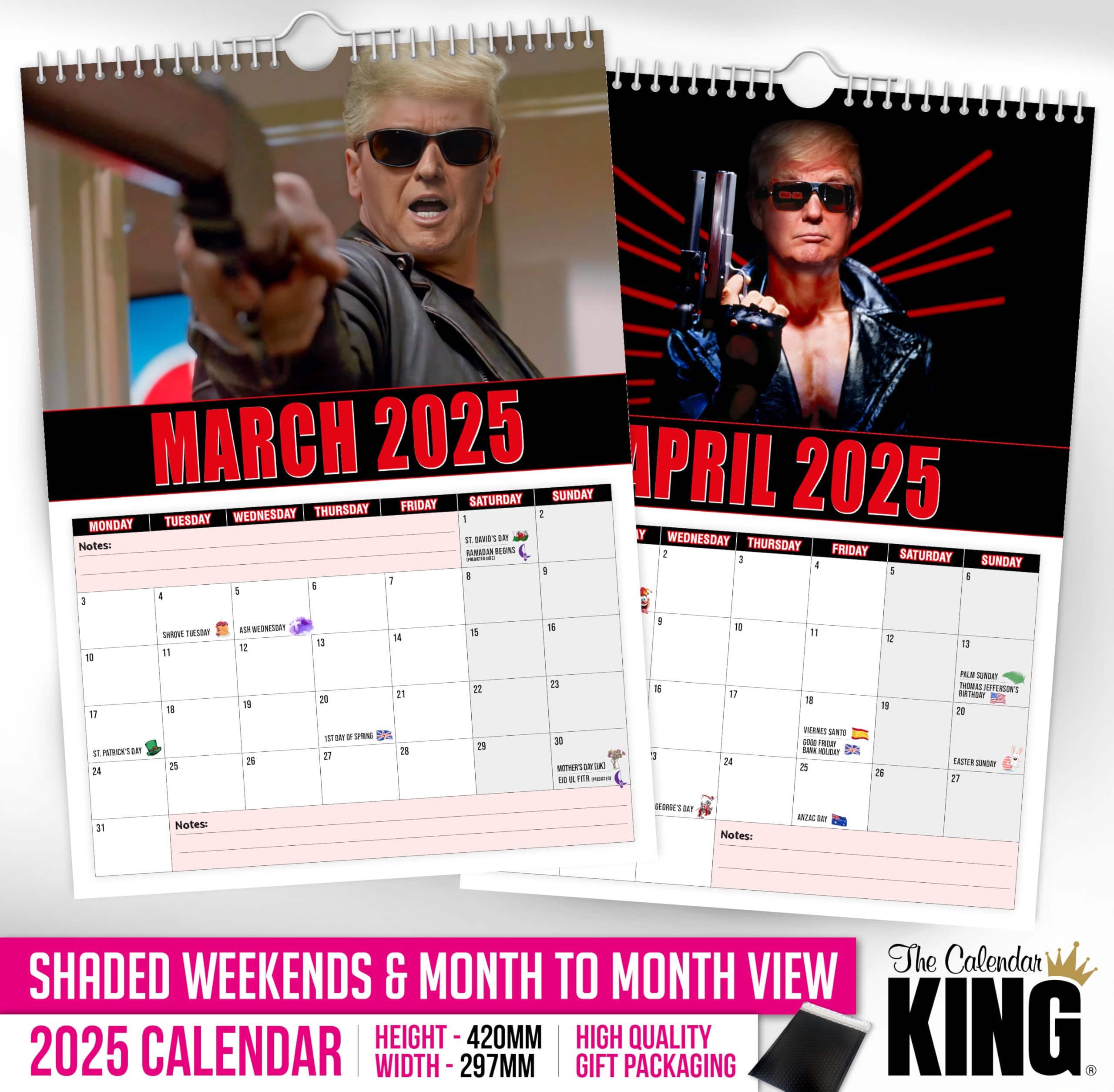 The Calendar King // The Trumpinator – 2025 Wall Calendar (Full Colour ...