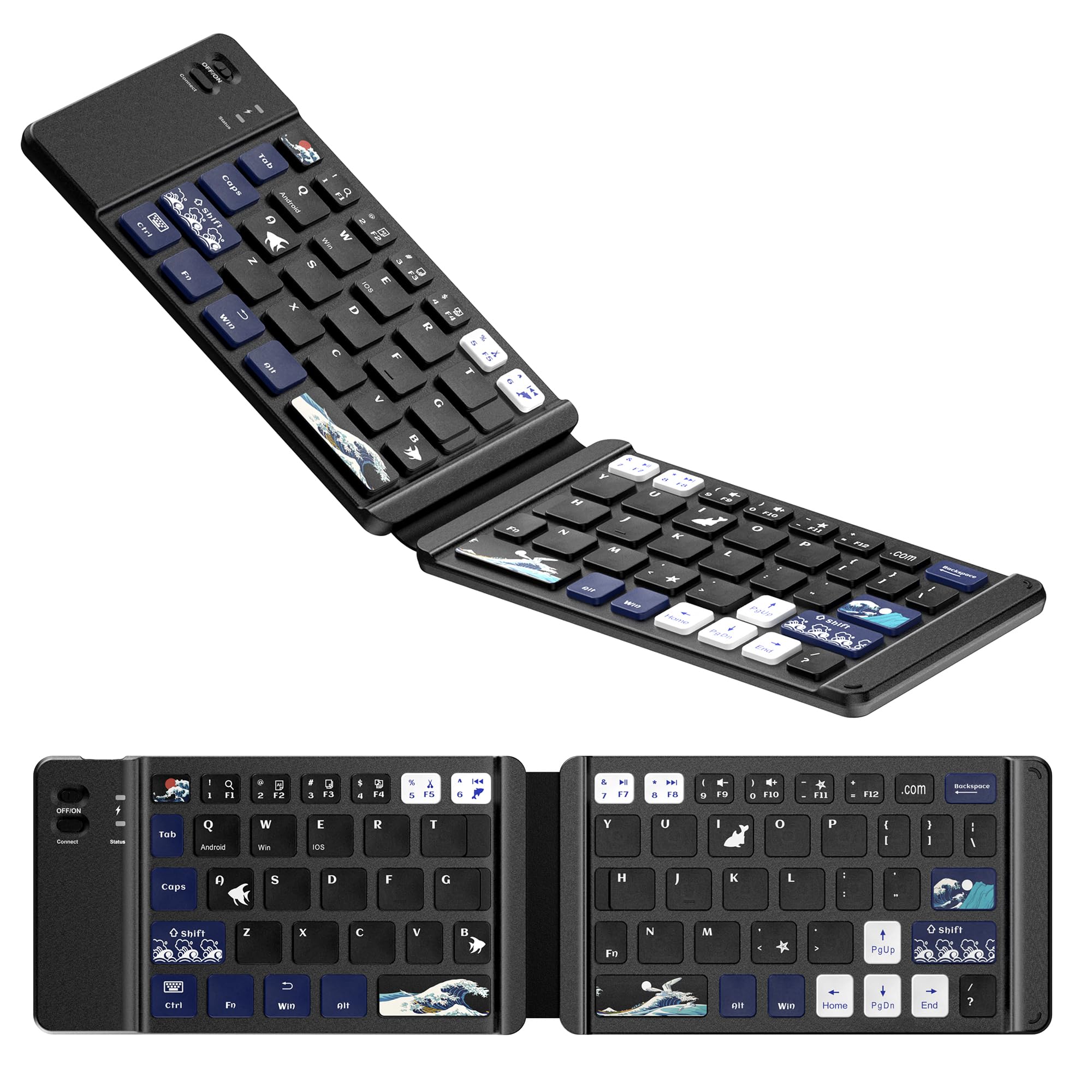 Amazon.com: OHY Bluetooth Keyboard, XVX WK60 Foldable Keyboard ...