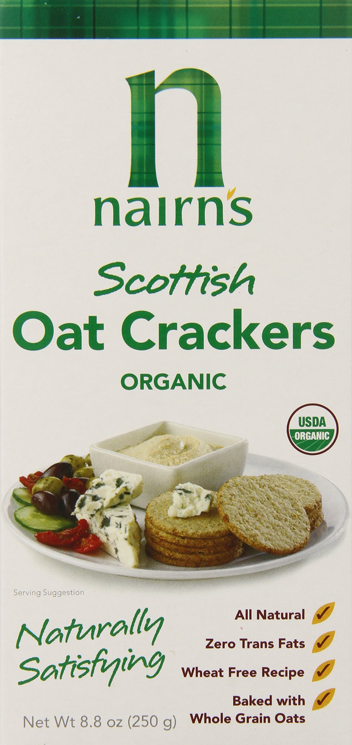 Amazon.com: Nairn's Organic Oatcake Crackers (Green Box), 8.8-Ounce ...