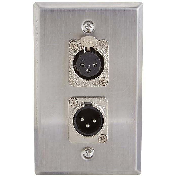 Buy Seismic Audio SA-PLATE32 Stainless Steel Wall Plate XLR Male and ...