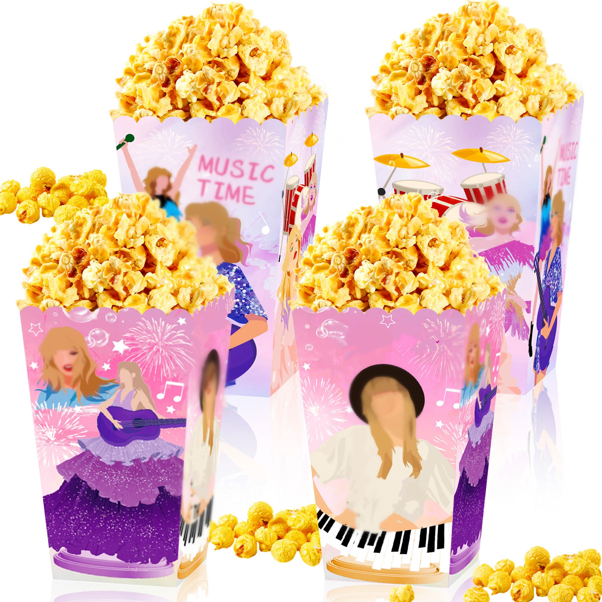 Amazon.com: JeVenis 12 PCS Singer Theme Party Popcorn Boxes Singer ...