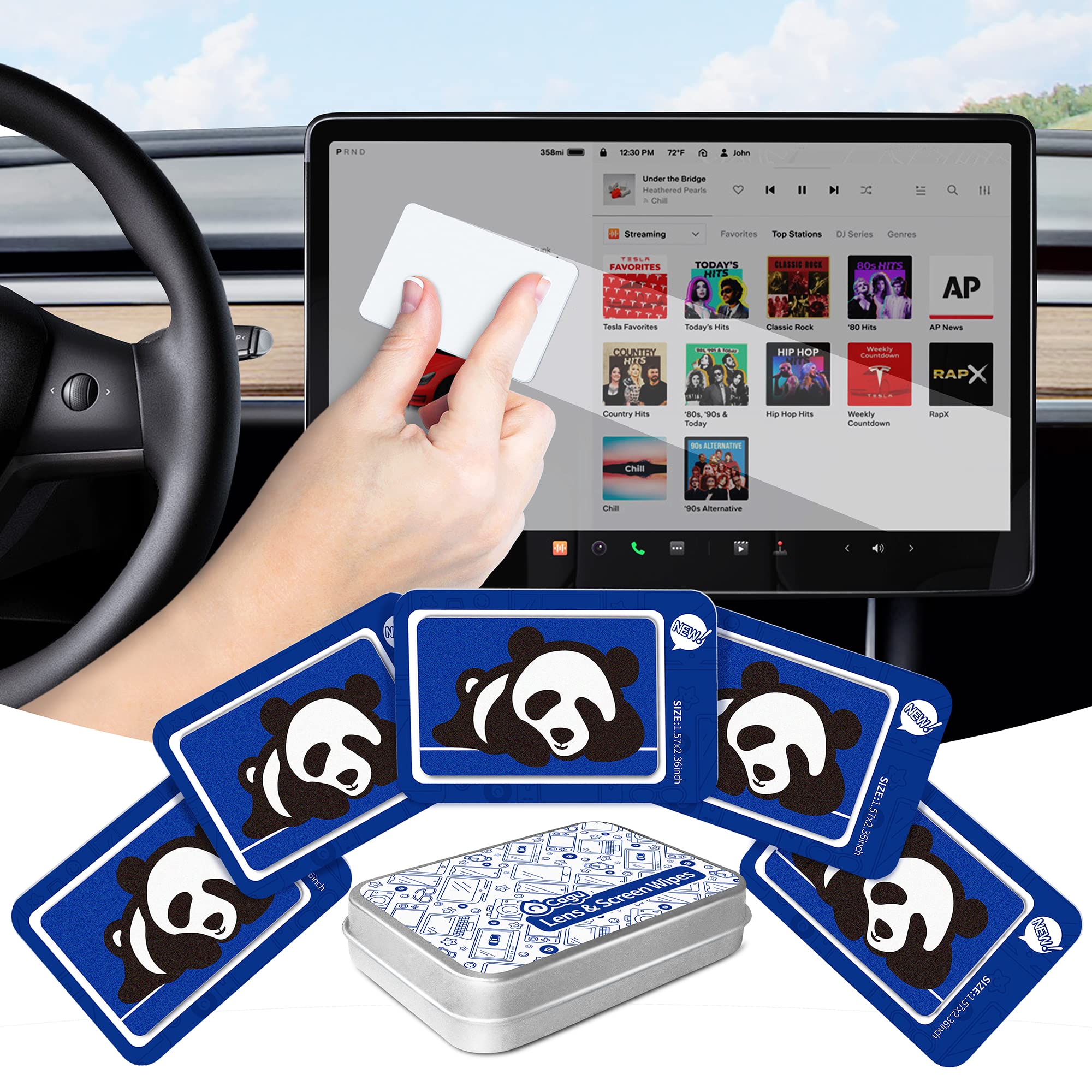 Amazon.com: Car Screen Cleaner Wipes, Reusable Car Interior Cleaning ...