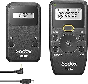 Godox TR Series 2.4G Wireless Timer Remote Control Camera Shutter Remote (Transmitter and ...