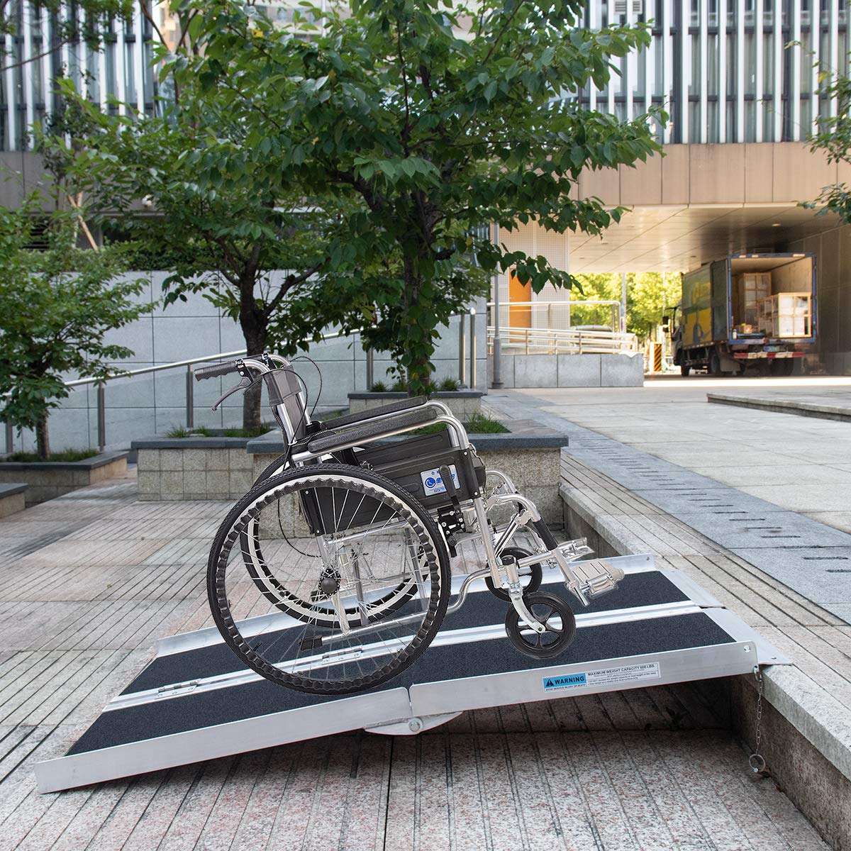 Snapklik.com : Non-Skid Traction Folding Aluminum Wheelchair Ramp ...