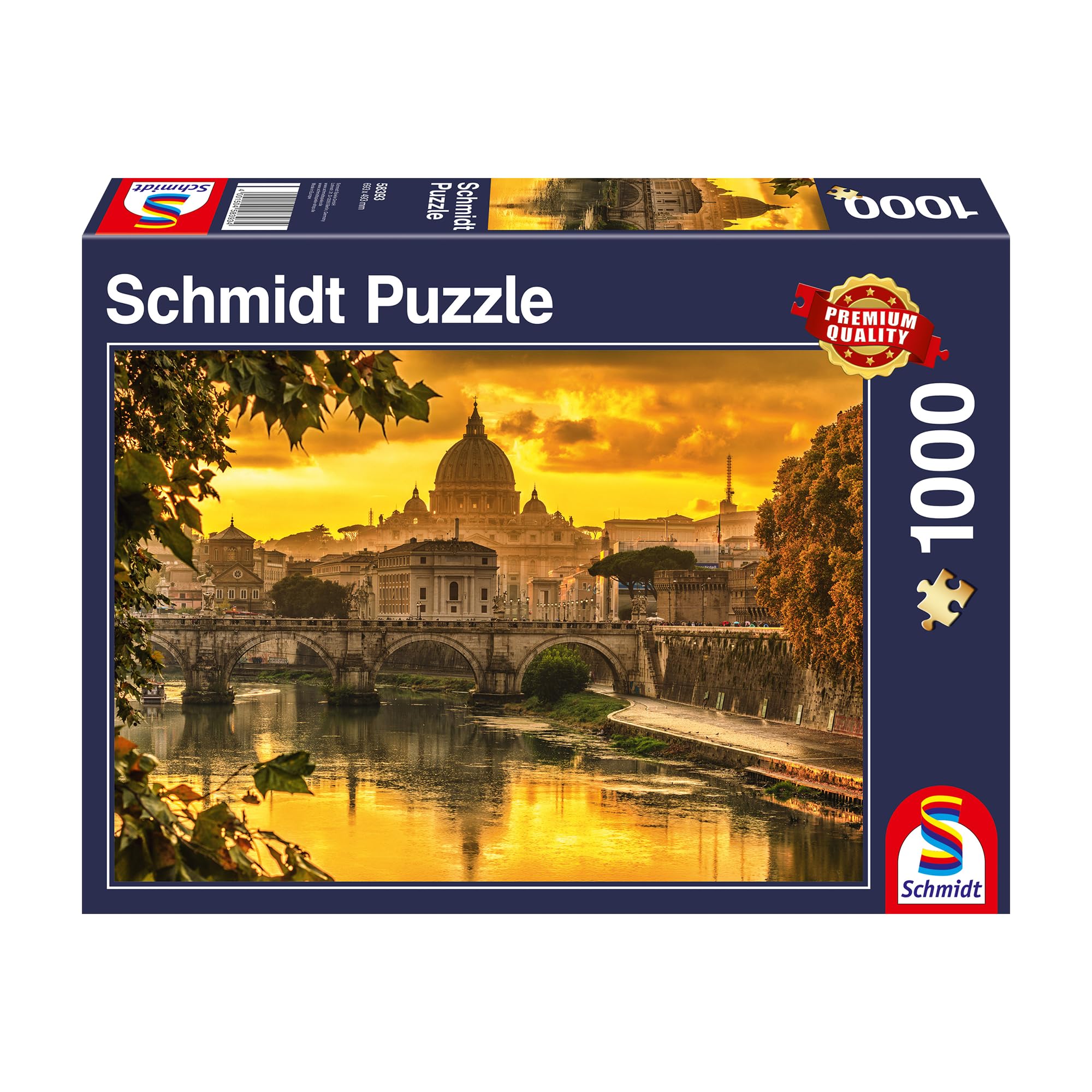 Amazon.com: Golden Light Over Rome – 1000 Piece Jigsaw Puzzle by ...