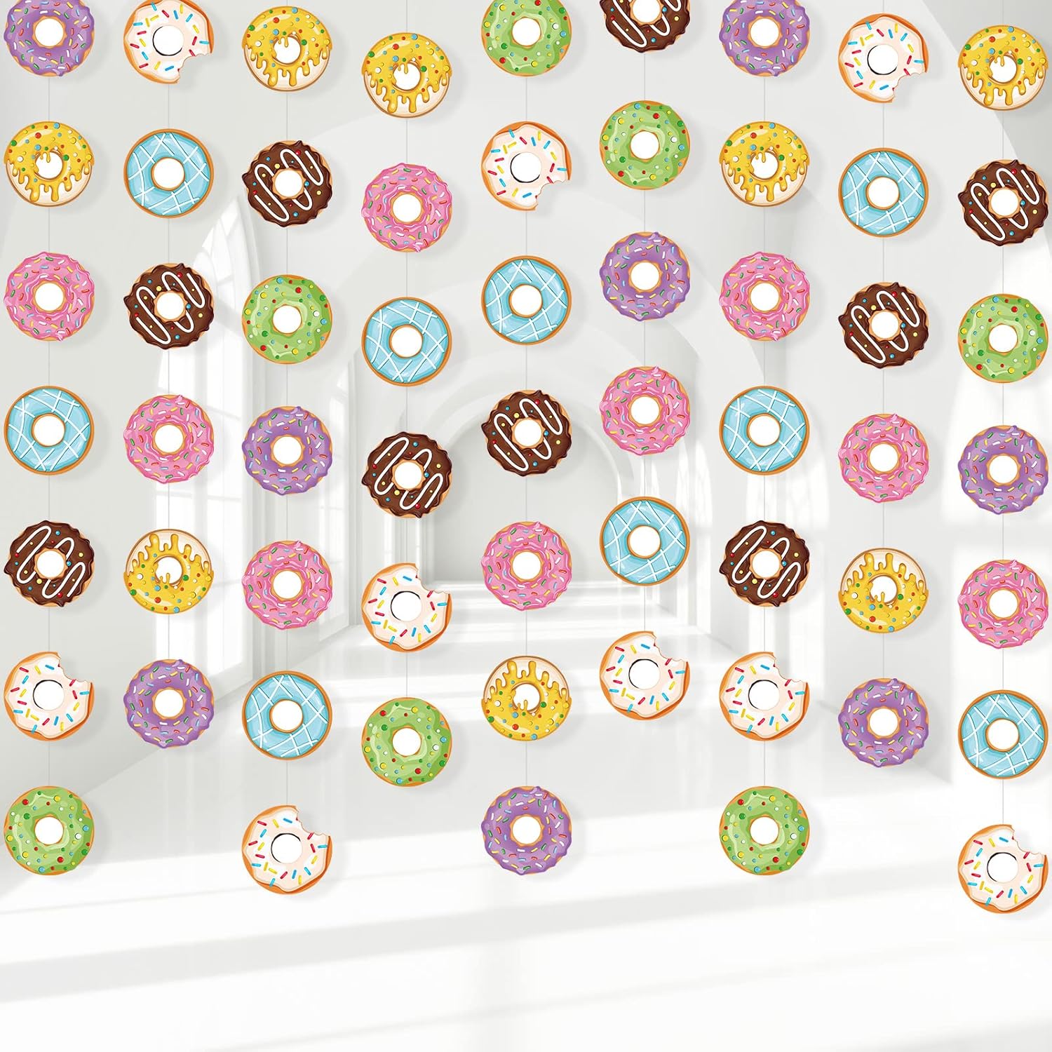 Amazon.com: Herdear 8 Pieces Donut Party Banners Doughnut Grow Party ...