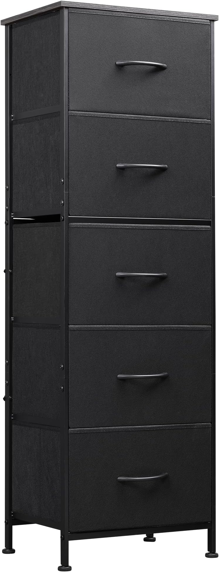 Amazon.com: Furnulem Black Dresser with 5 Drawers, Vertical Storage ...