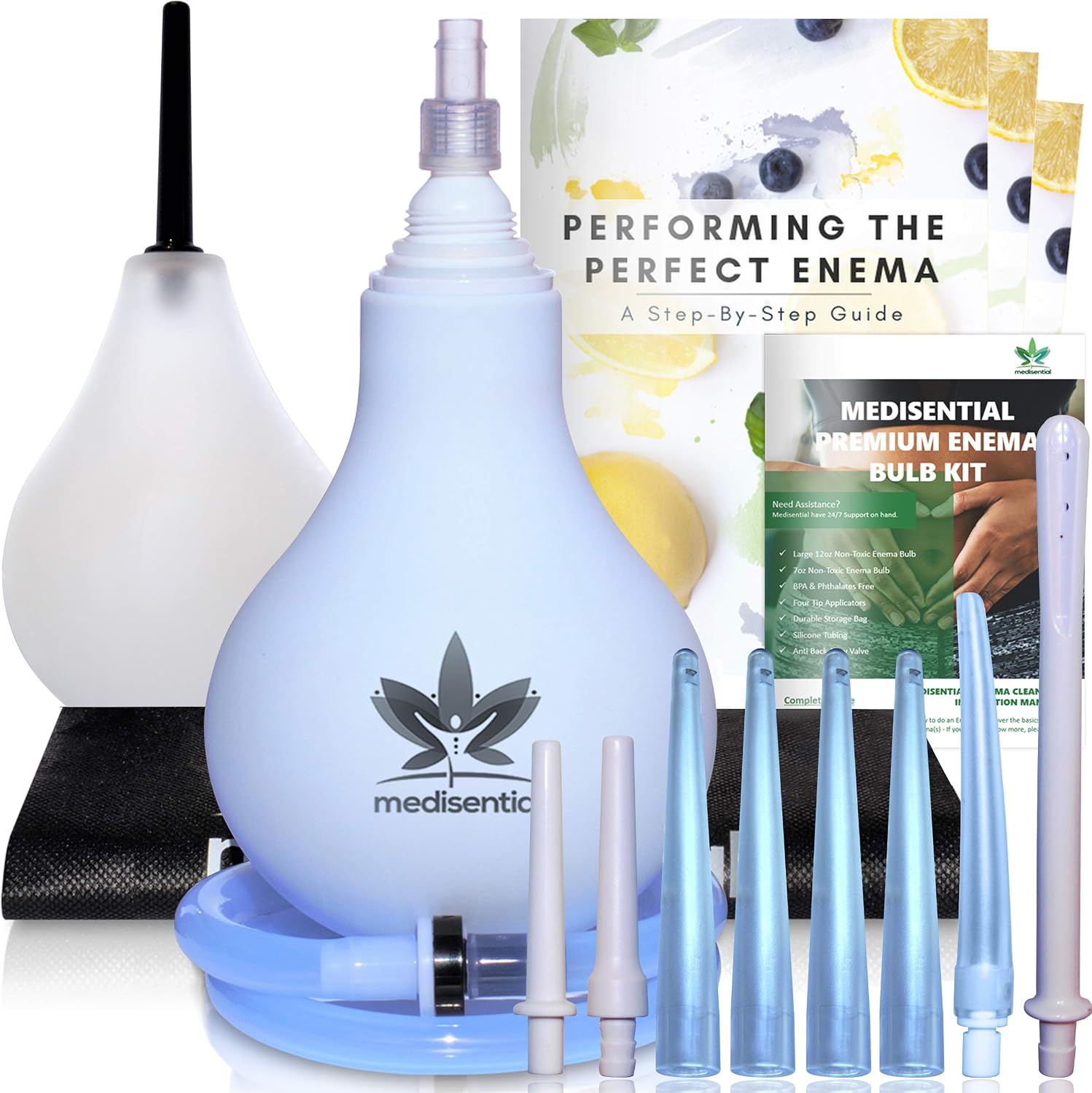 Amazon.com: Medisential Enema Bulb Kit – Large 12oz (375ml) + 7oz ...