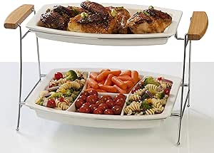 CreativeWare Tablestyles 2 Tier Buffet Server, 1, Clear : Buy Online at ...