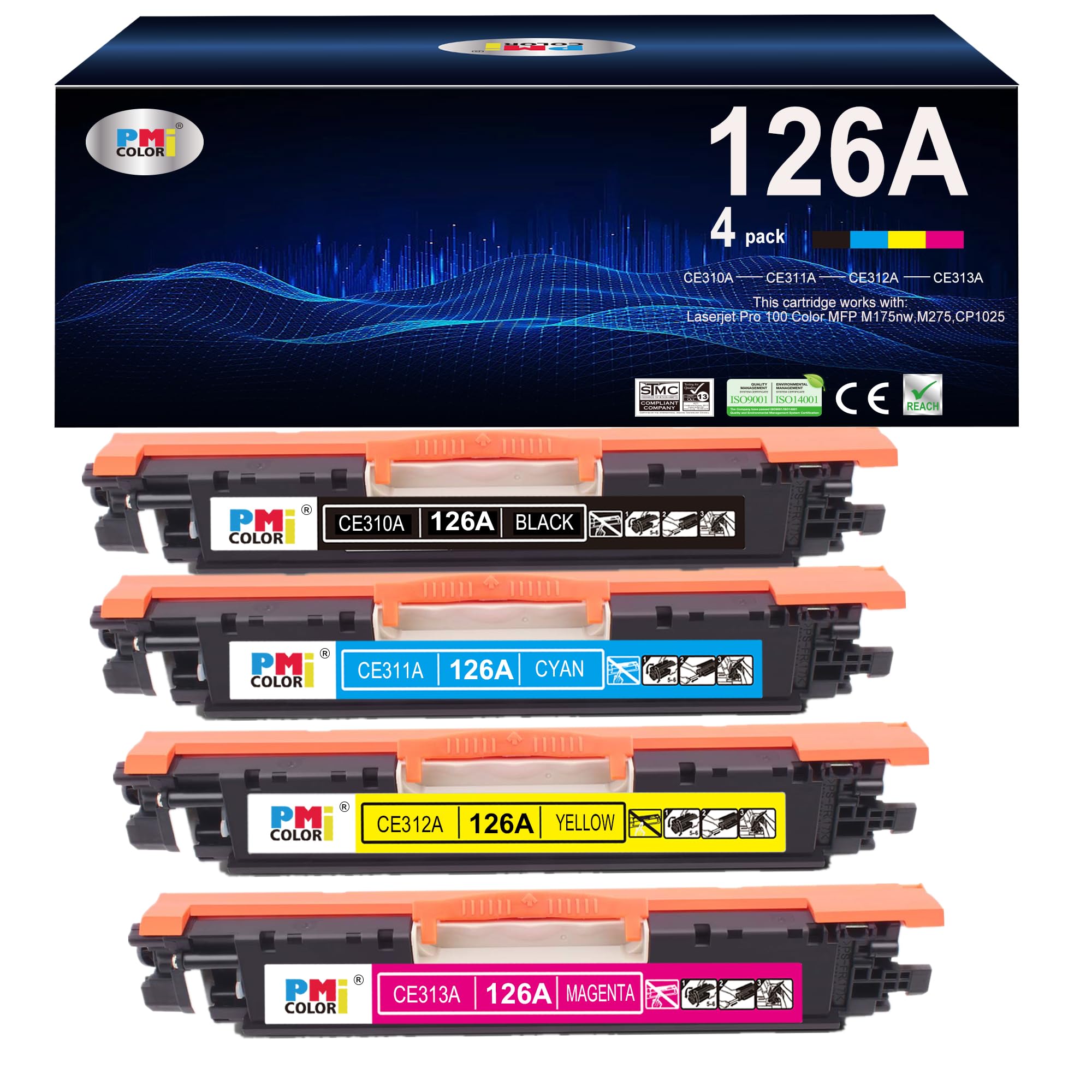 126A Printer Toner Replacement for HP 126A Toner Cartridge Fit for HP ...