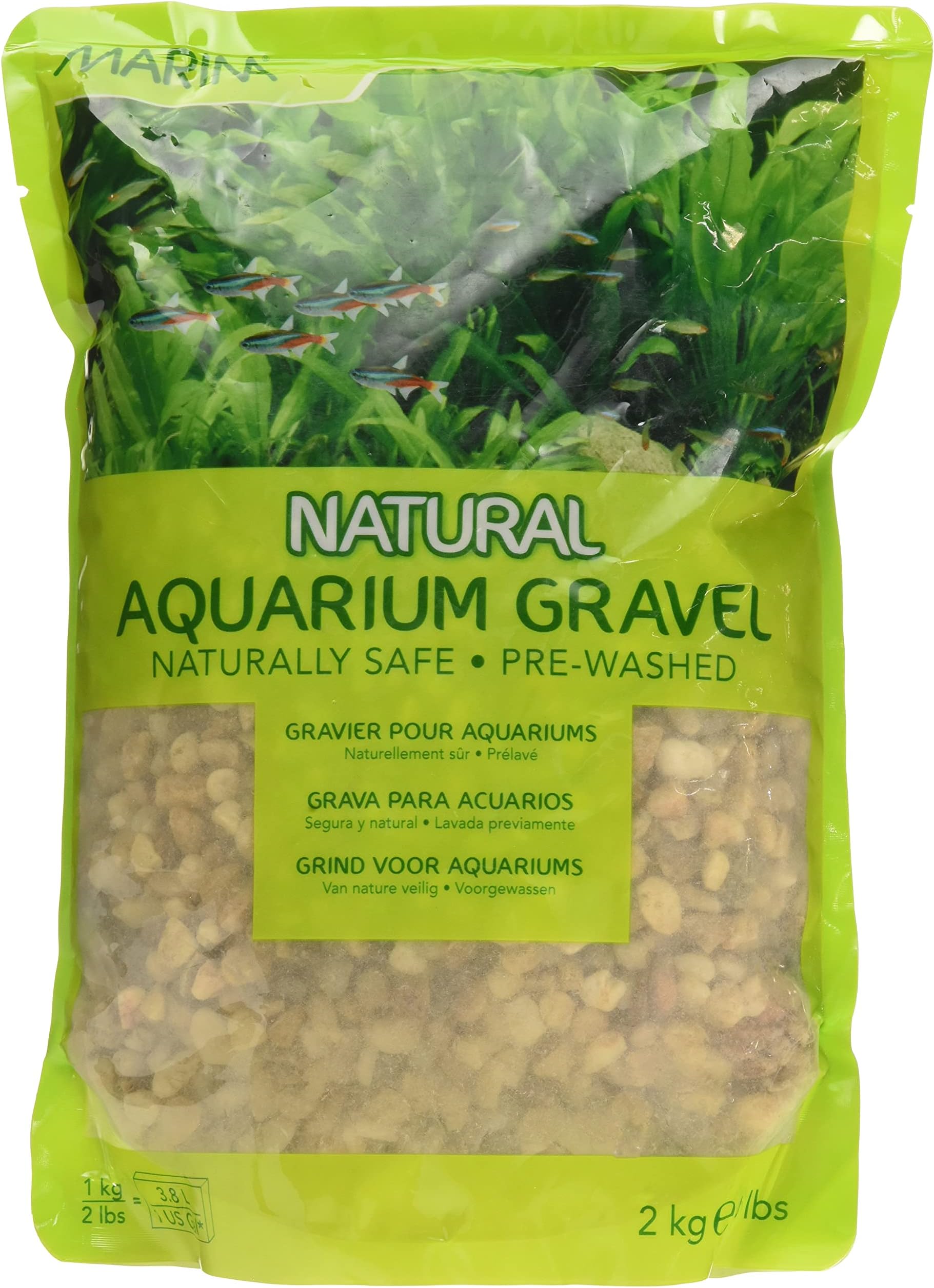Marina Decorative Aquarium Gravel Natural Desert Pebble, 2 - 4 mm, 2 Kg, Beige : Amazon.co.uk ...