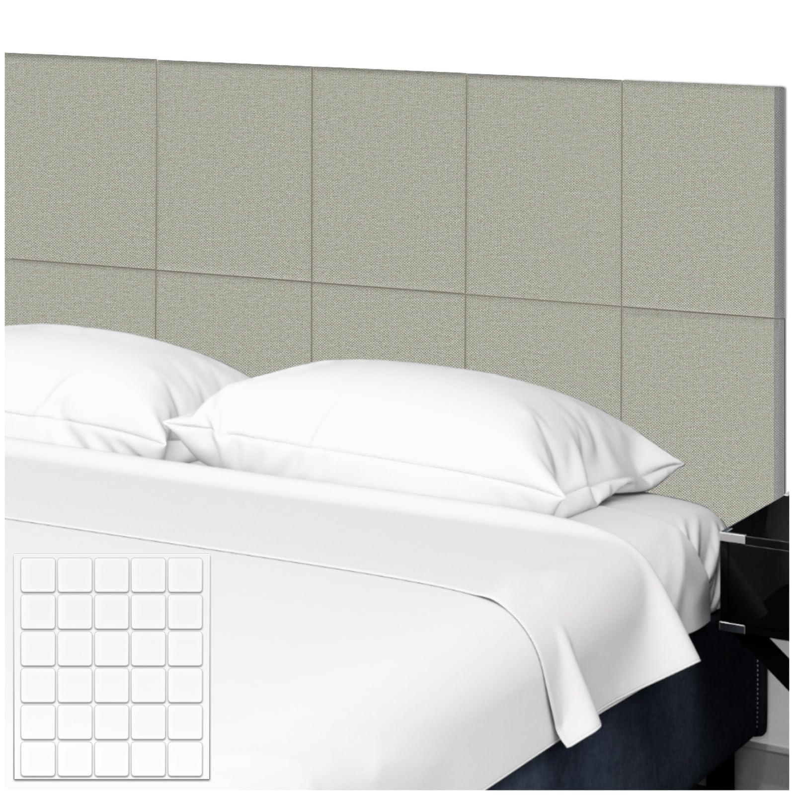 TroyStudio Adjustable Bed Headboard, 16 x 12 x 0.6 Inches 4 Pcs Felt ...