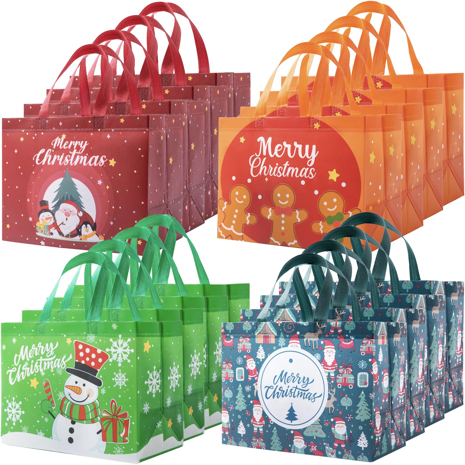 Amazon.com: STYPOP Christmas Gift Bags Large Tote Bags 16 Reusable ...