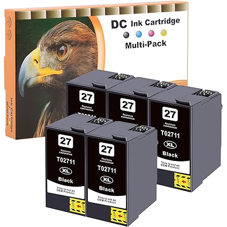 Veson Cartouches d'imprimante compatibles 27 27xl pour Epson Workforce Pro WF-7720 WF-3620 WF ...