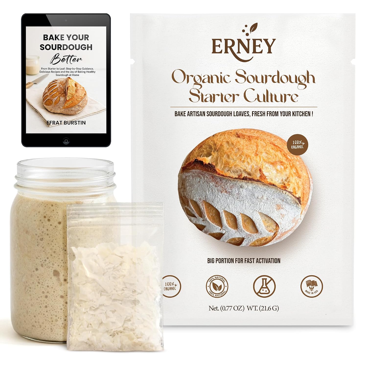 Amazon.com : ERNEY Dehydrated Sourdough Starter for Bread Making ...