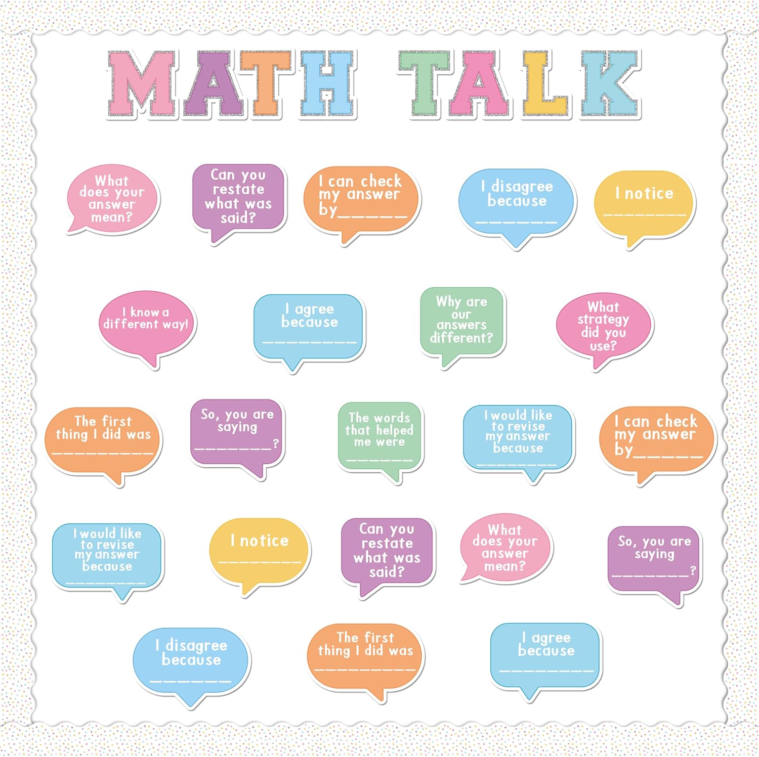 100Pcs Back to School Math Talk Bulletin Board Philippines | Ubuy