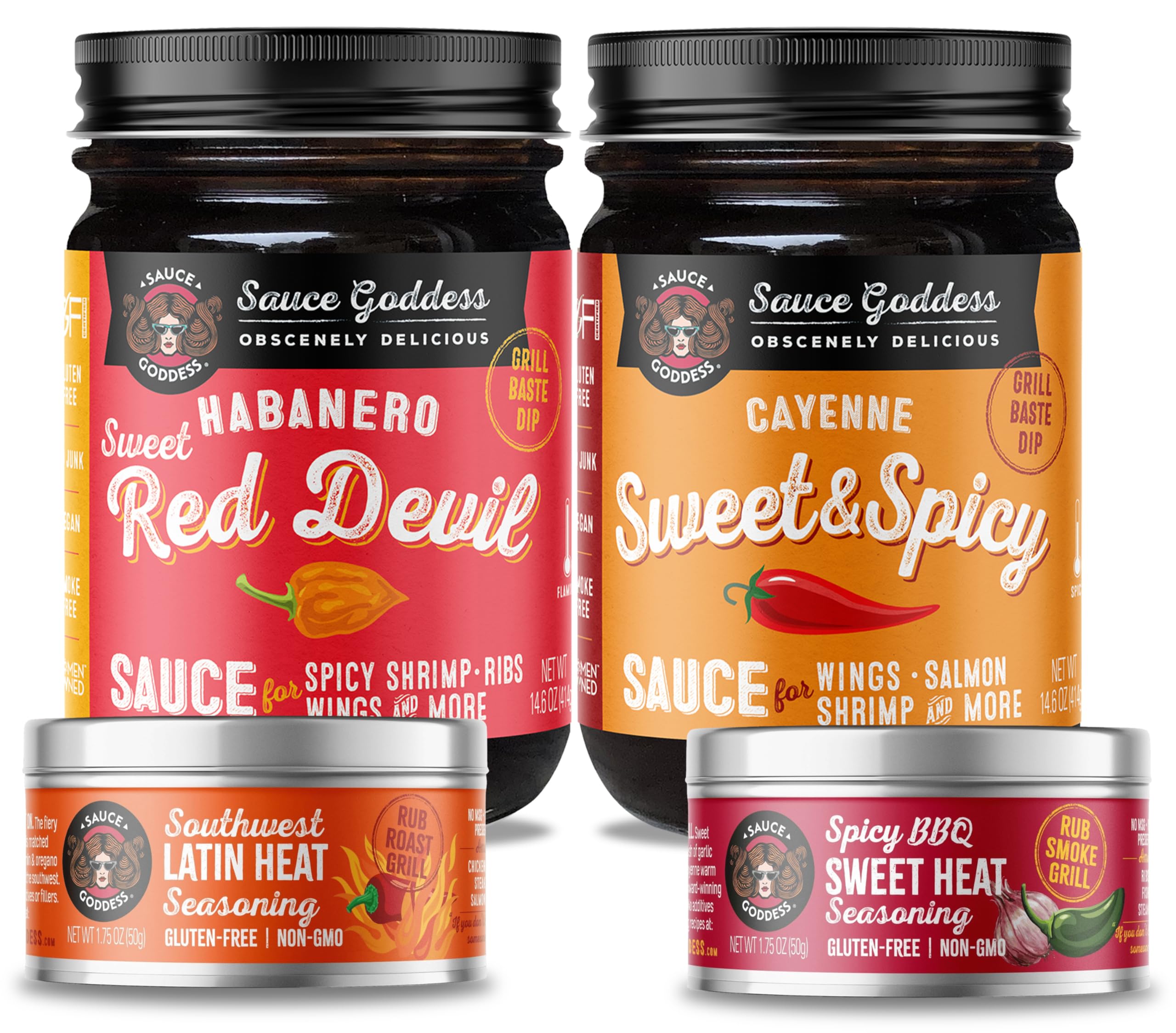 Amazon.com : Sauce Goddess Sauce & Spice Duo Deal - (Sweet & Spicy ...