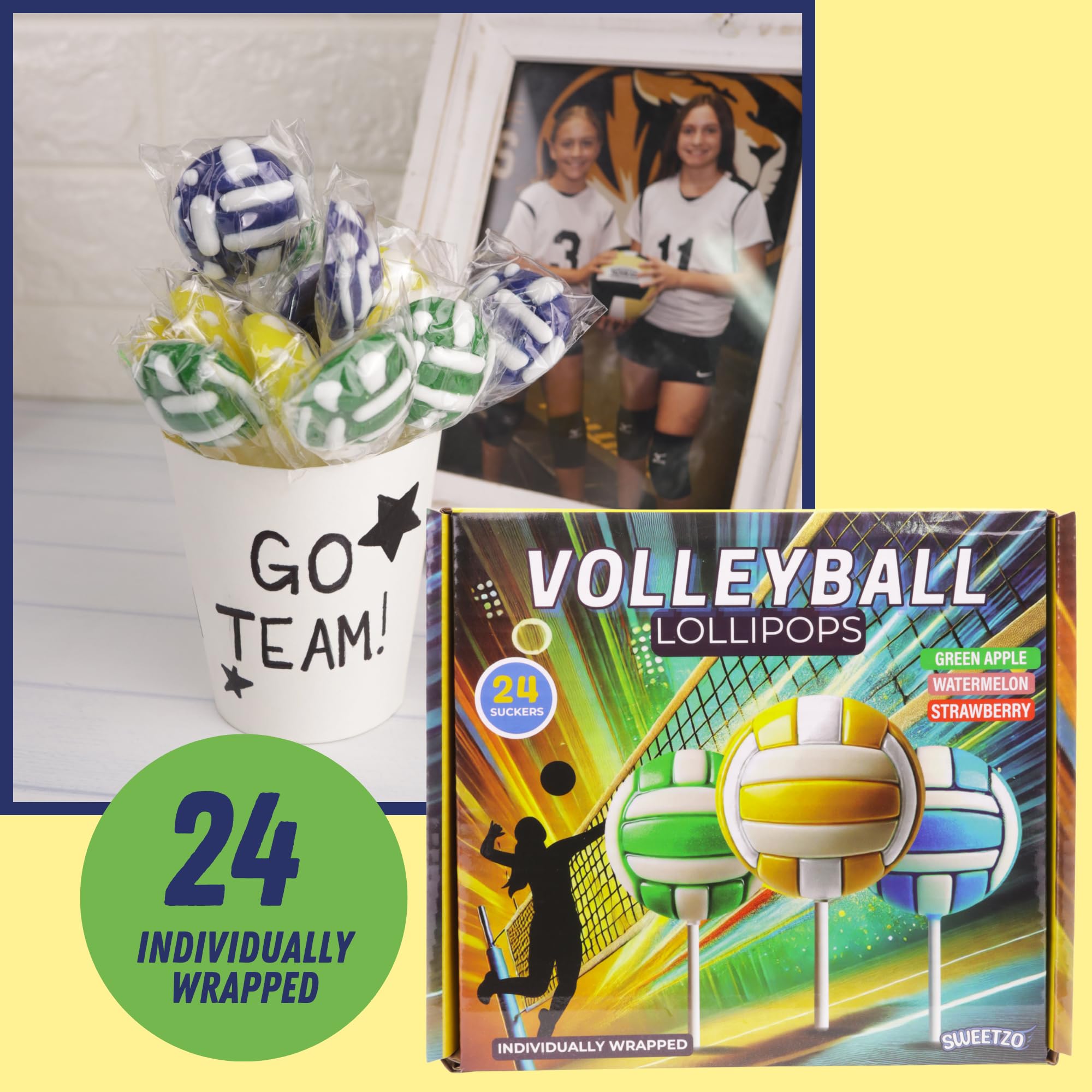 Snapklik.com : Volleyball Lollipops, Individually Wrapped Candy For End ...
