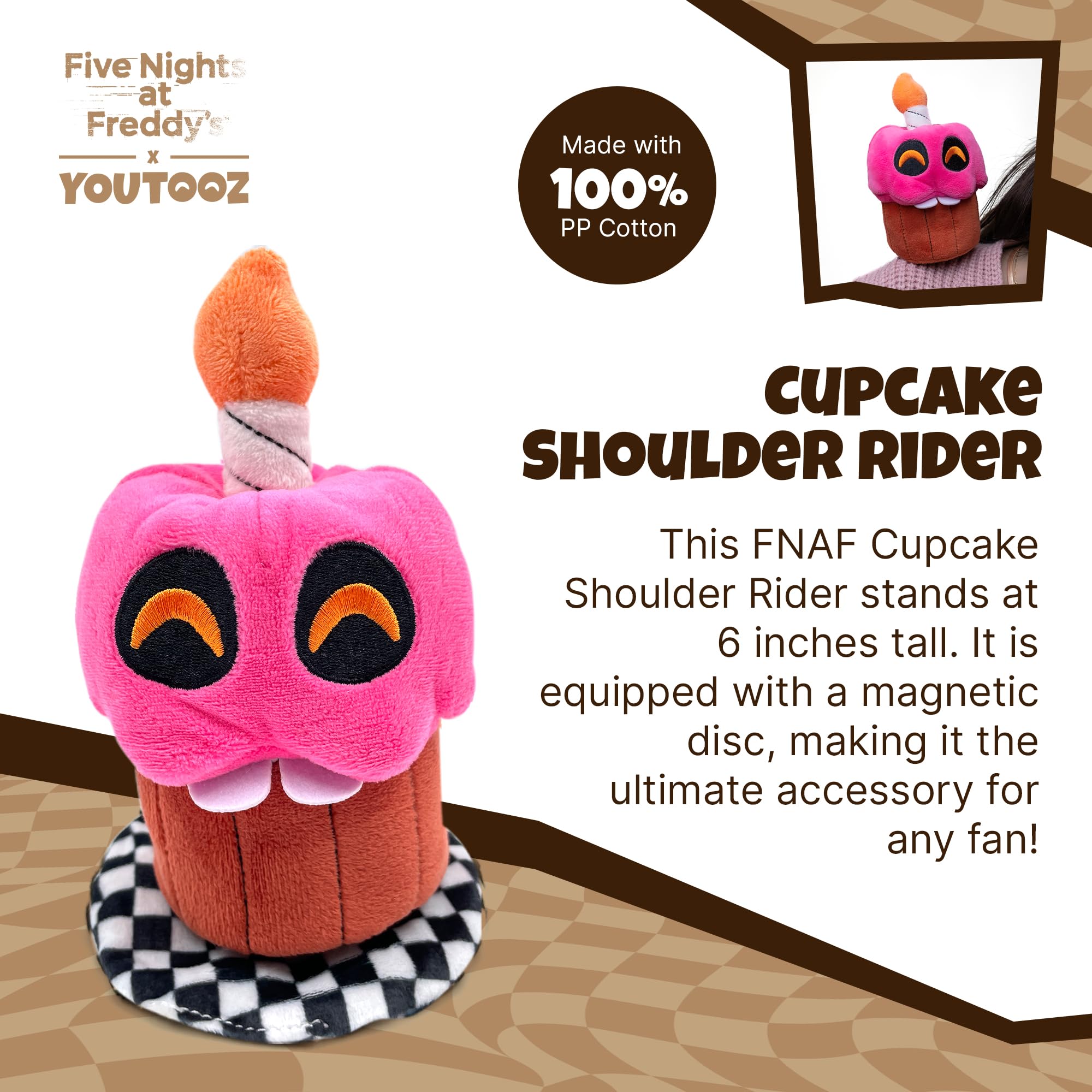 Snapklik.com : Youtooz FNAF Plushie - Soft Magnetic 6in Cupcake ...