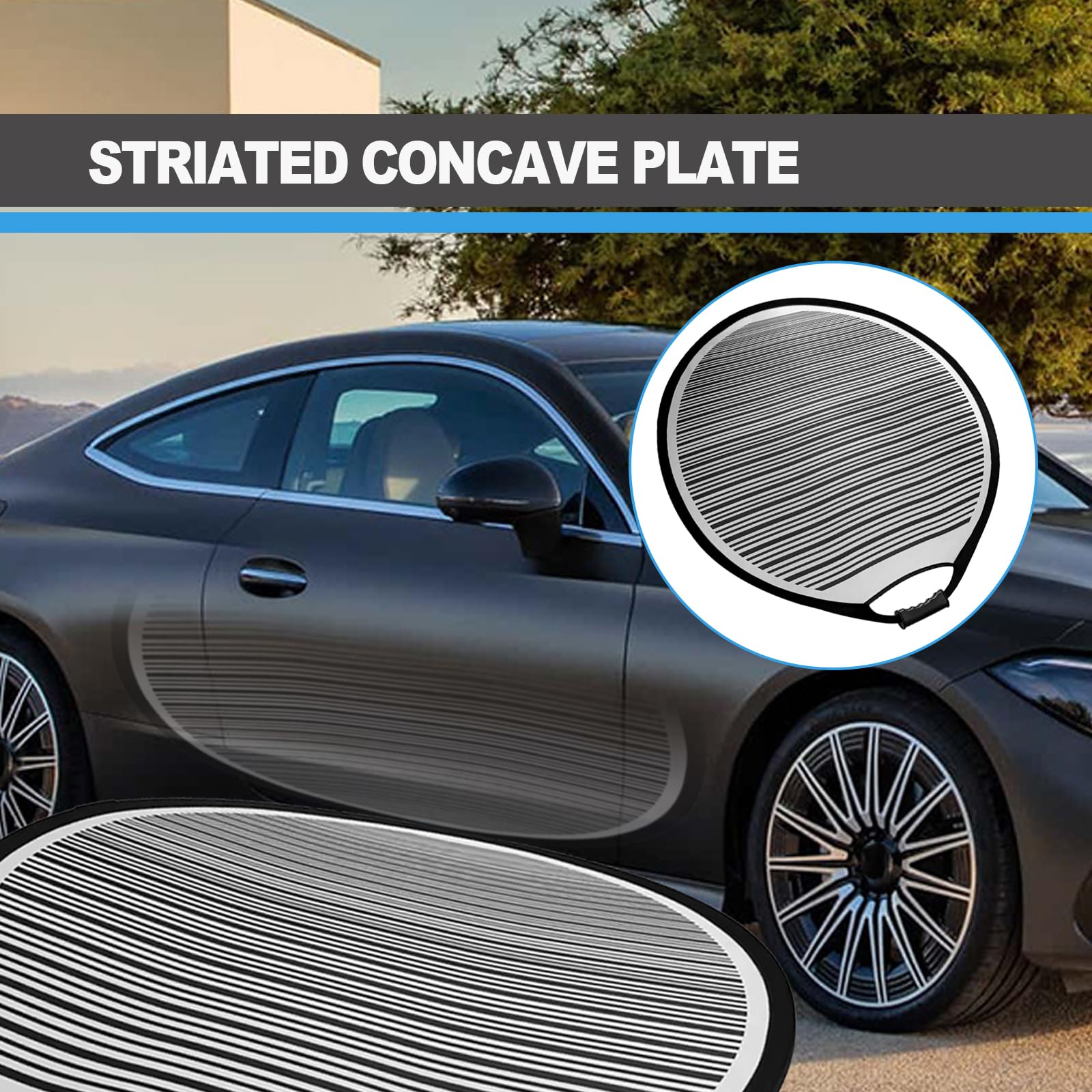 Snapklik.com : Car Dent Detection Board - Circular Striped Flexible ...