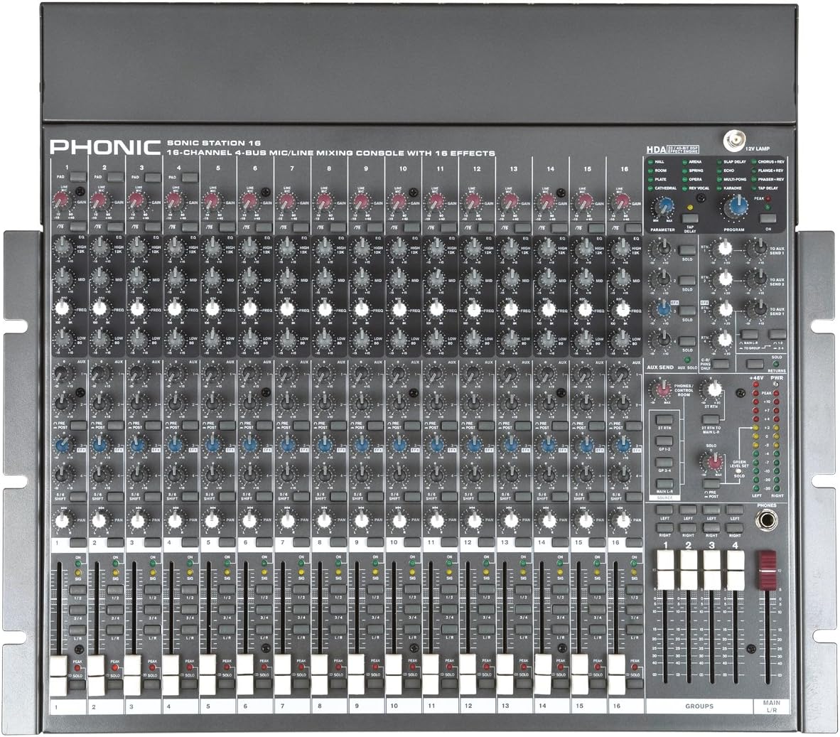 Amazon.com: Phonic, 24 16 Channel Mixer (Sonic Station : Musical ...