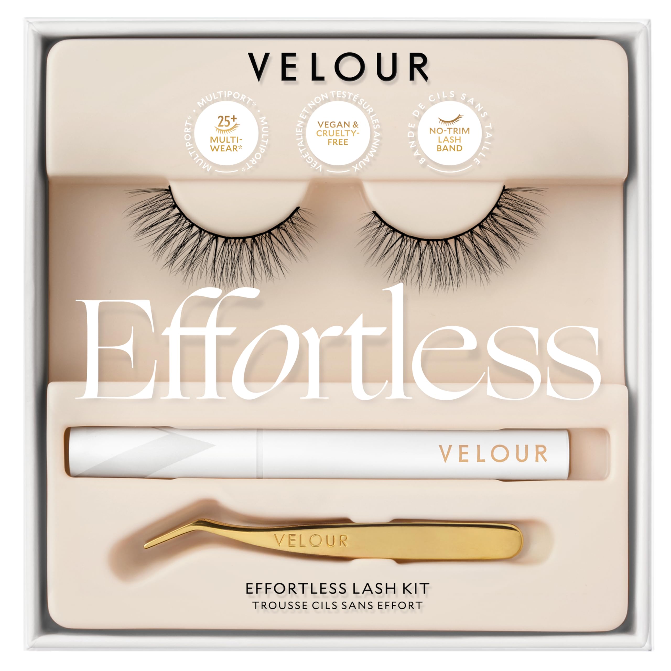 Amazon.com: Velour Effortless Lash Kit, False Lashes + Lash Applicator ...