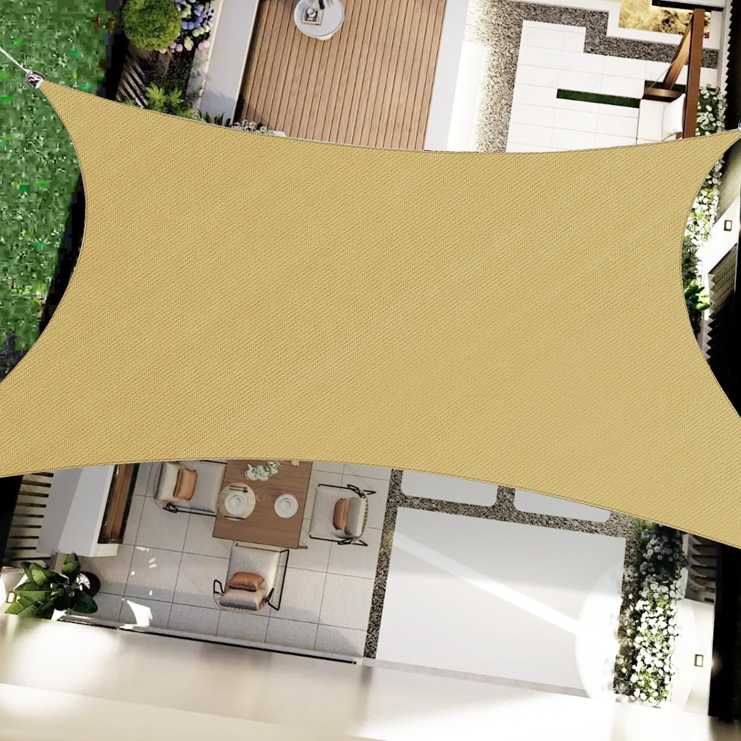 Amazon.com: HappyTrends Sun Shade Sail,10'x 13' Heavy Duty UV ...