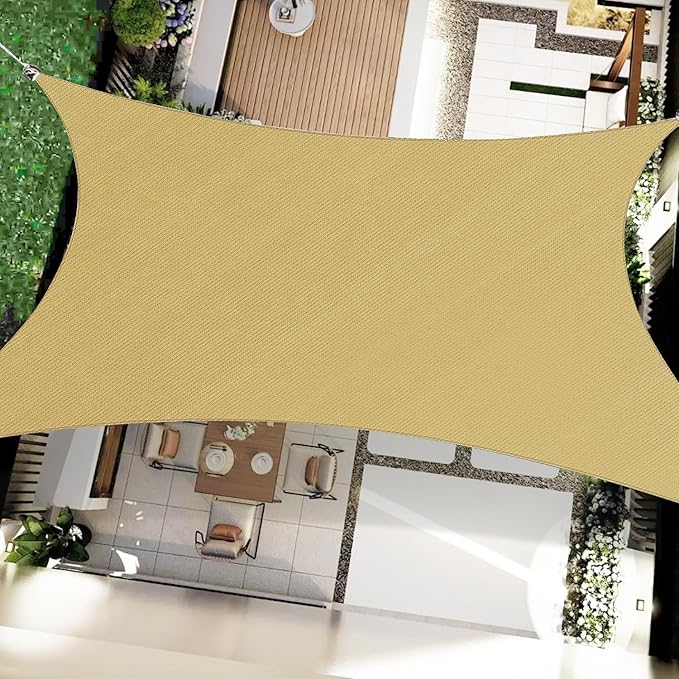 Amazon.com : OOTONAT 8' x 8' Sun Shade Sail Sand Curved Commercial ...
