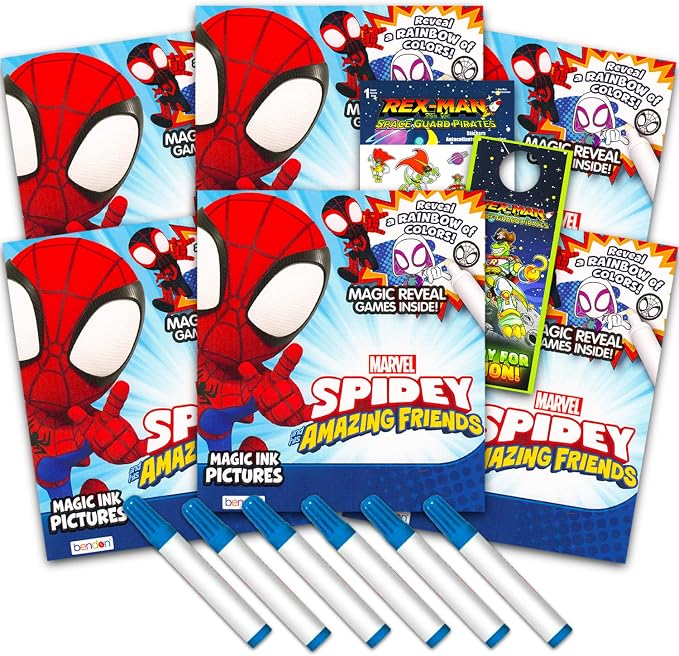Amazon.com: Spidey and His Amazing Friends Imagine Ink Coloring Book ...