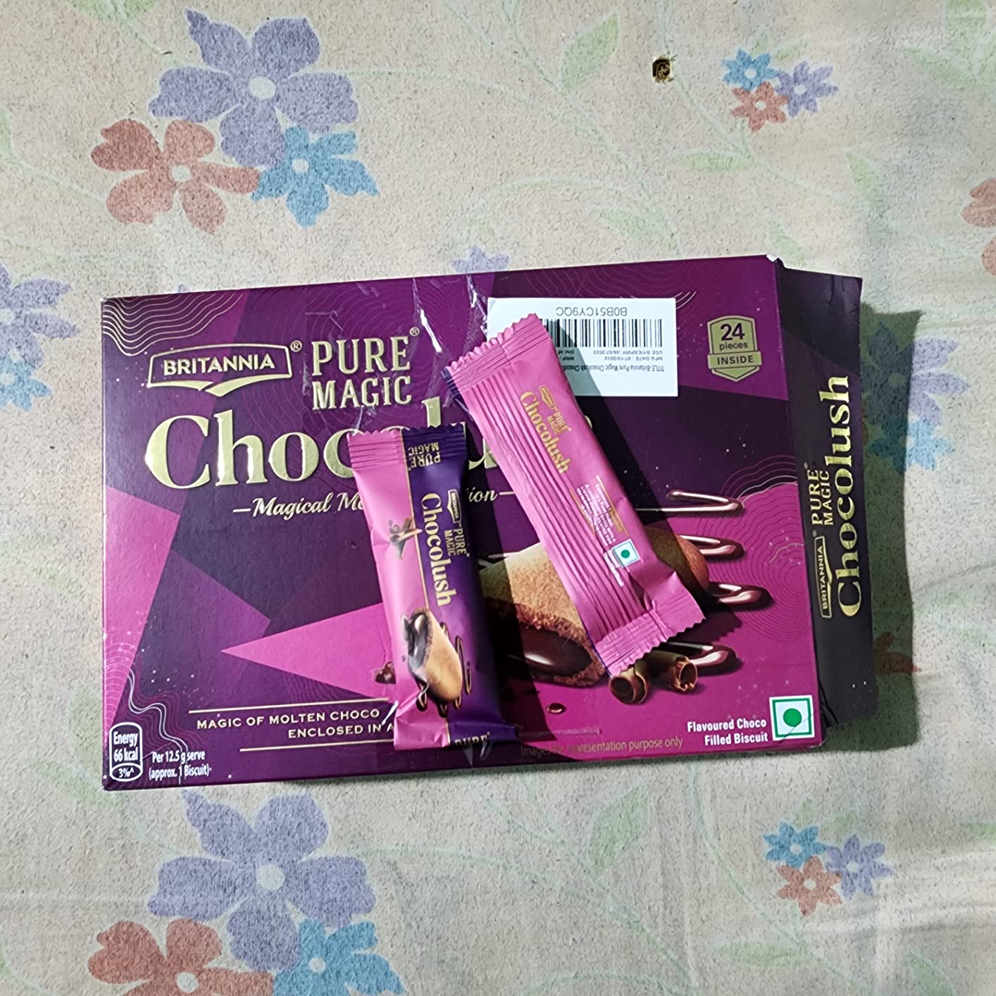 Britannia Pure Magic Chocolush, 300g, with extra crunchy biscuit and ...