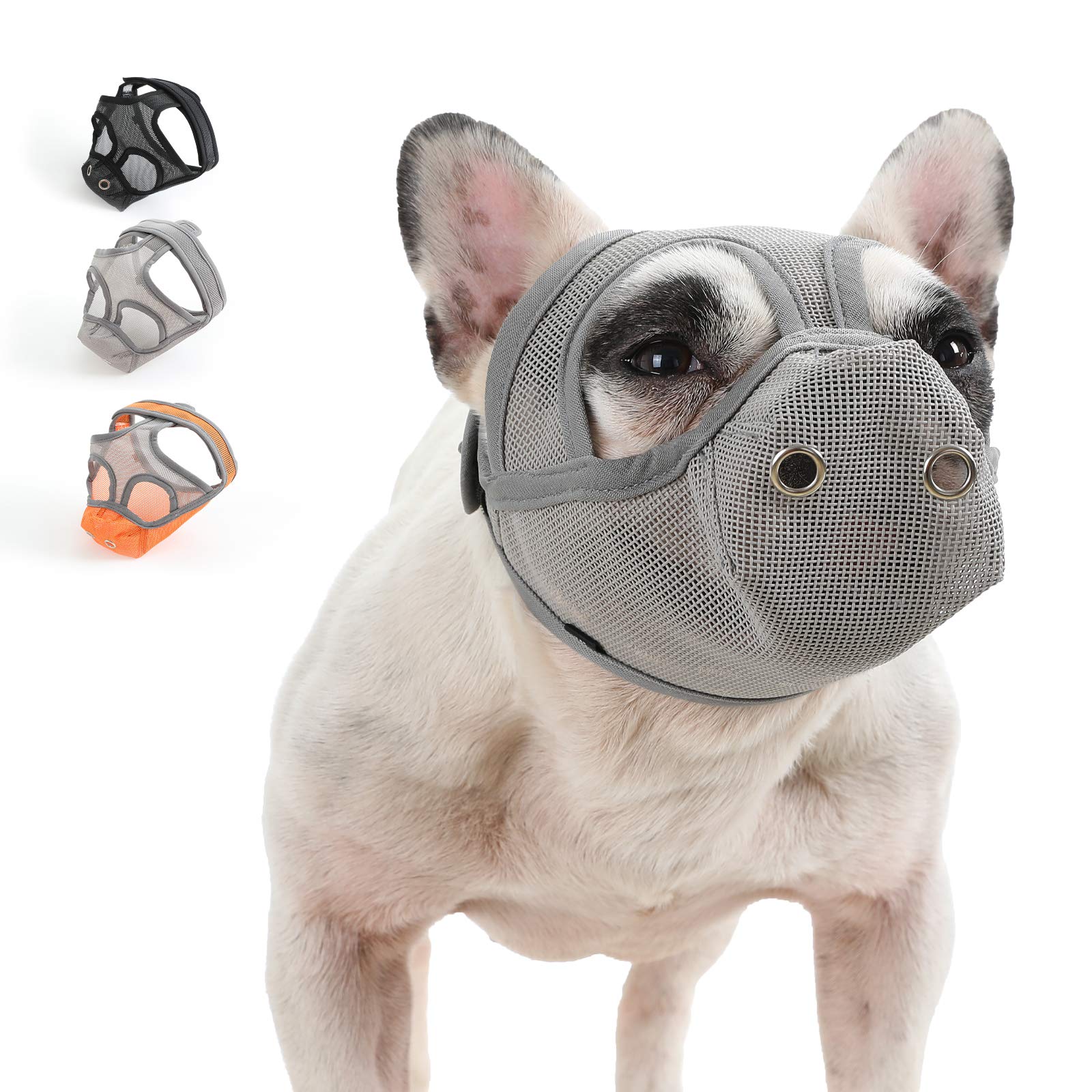 Visland Dog Muzzle Face Cover, Adjustable Breathable Full