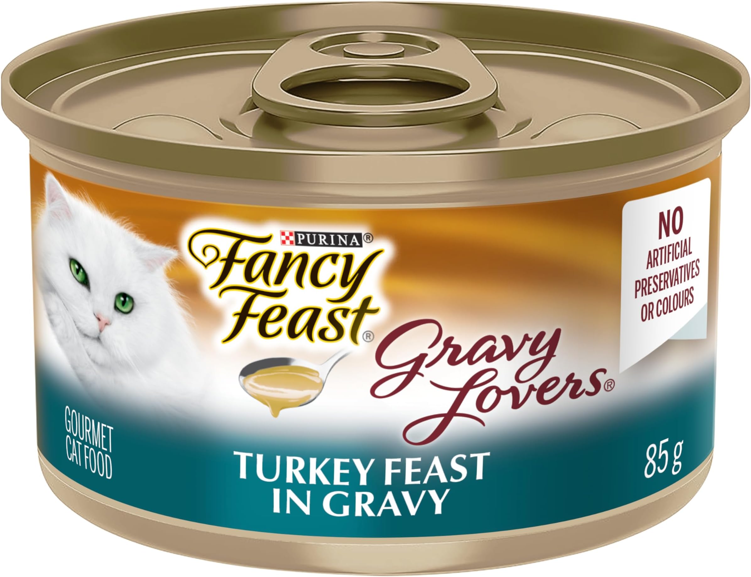 Fancy Feast Gravy Lovers Wet Cat Food, Turkey Feast in Gravy - 85 g Can ...