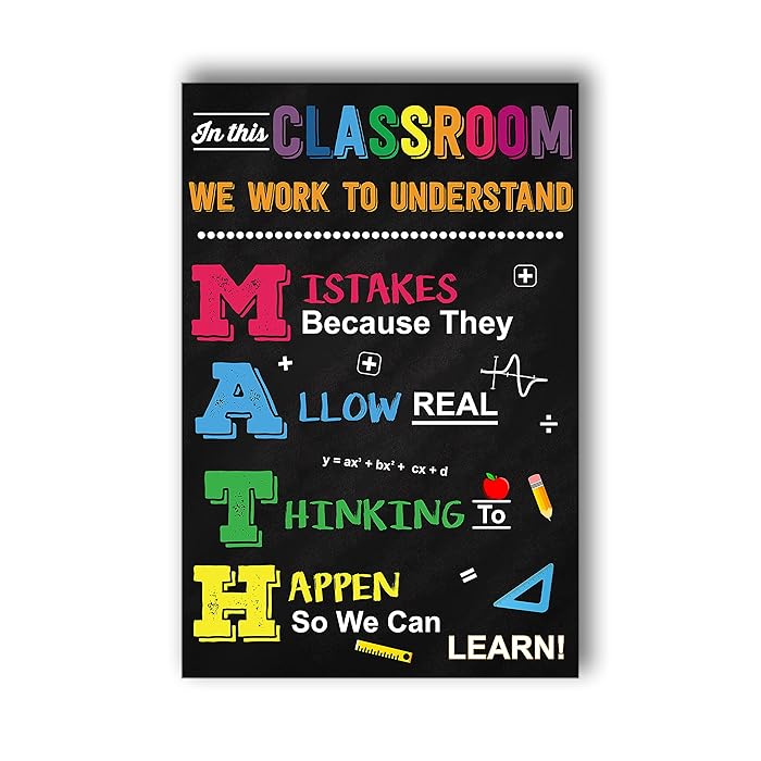 Buy MATH In This Classroom Math Teacher Classroom Poster Mistakes Math ...